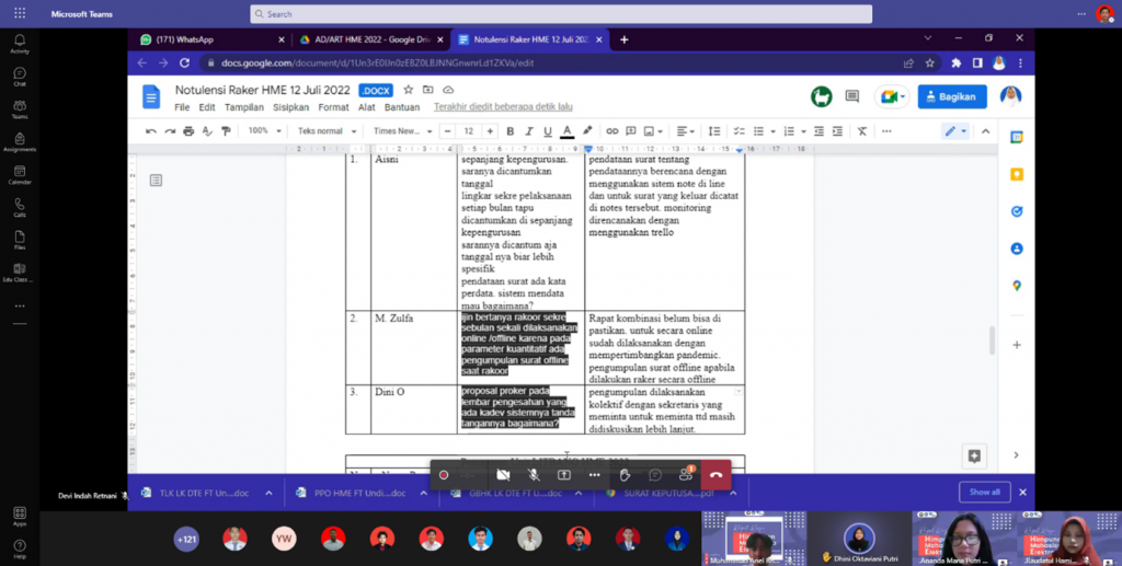 Rapat Kerja HME 2022 | Teknik Elektro | Universitas Diponegoro Semarang